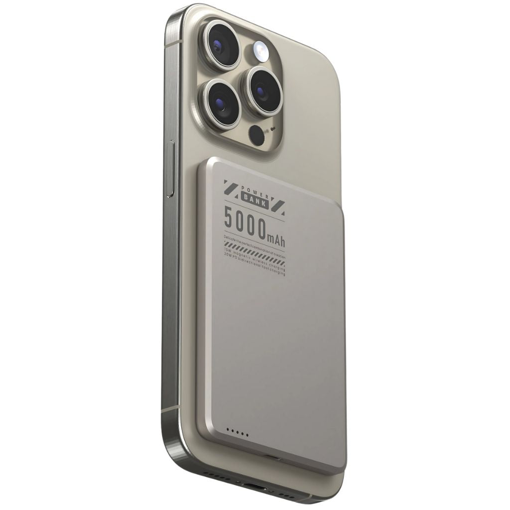 Ultra-Slim Qi2 Wireless Power Bank 5000mAh Fast Charging for iPhone